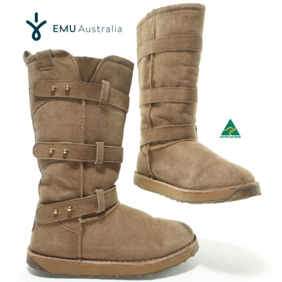 Emu | Shoes | Emu Tall Leather Waterproof Winter Boots Womens 7 Mens 6 ...